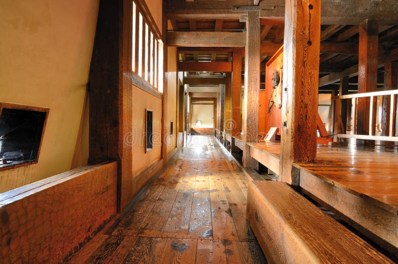 Japanese Castle Hallway stock image. Image of wood, hallways - 20458545