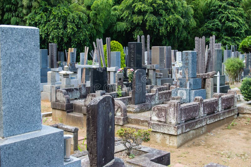 Japanese Cemetery editorial stock image. Image of horizontal - 44045639