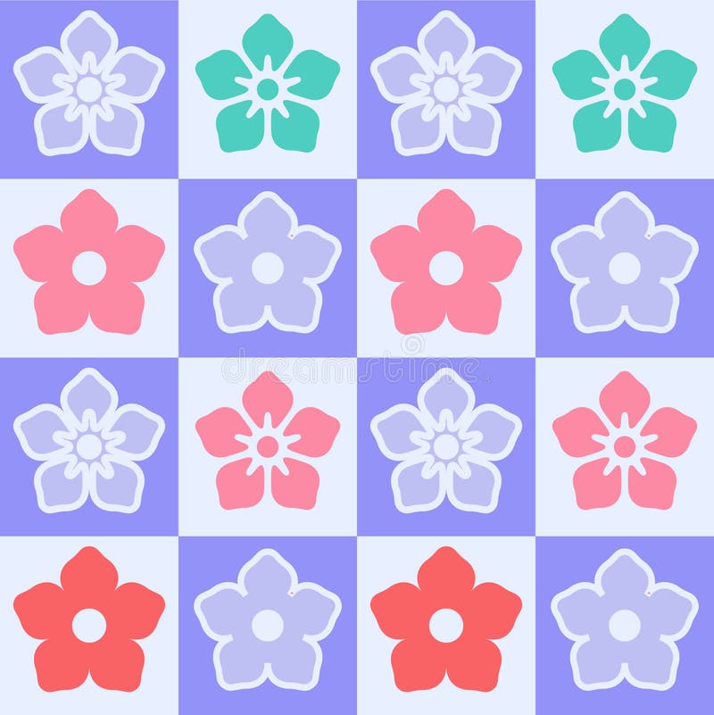 Japanese Checkered Cross Star Vector Seamless Pattern Stock Vector ...