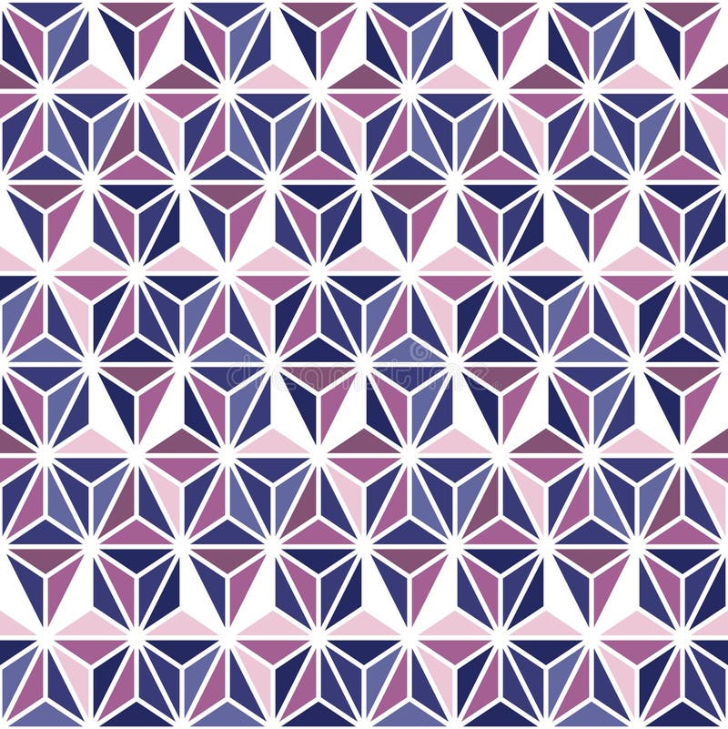 Japanese Checkered Star Mosaic Vector Seamless Pattern Stock ...