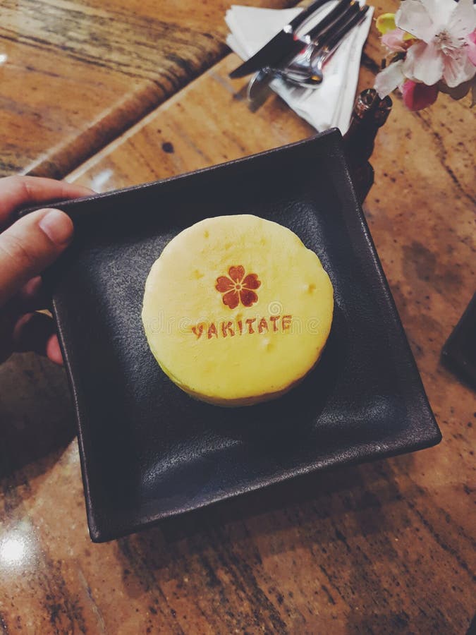 Japanese cheese cake editorial stock image. Image of japanese - 95678949