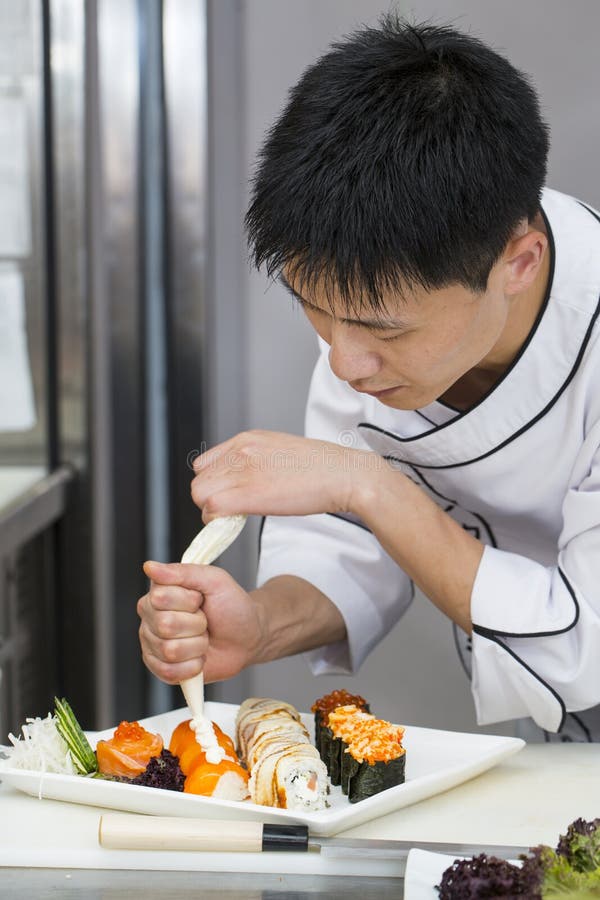 Japanese chef stock image. Image of fresh, chef, hotel - 31566779