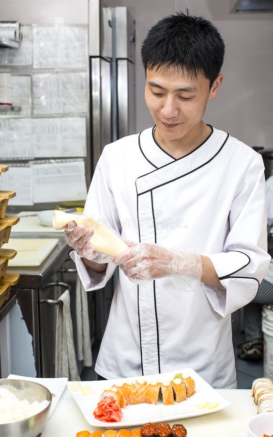 Japanese chef stock photo. Image of kitchen, gourmet - 34226968