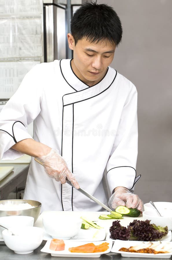 Japanese chef stock photo. Image of cafe, dining, caucasian - 34226998