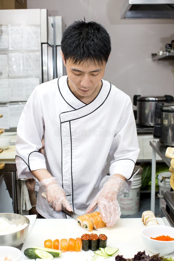 Japanese chef stock image. Image of closeup, human, healthy - 35124357