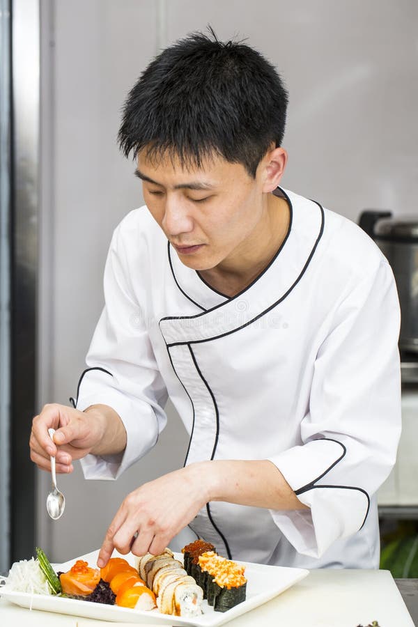 Japanese chef stock photo. Image of cooked, closeup, chef - 35124372