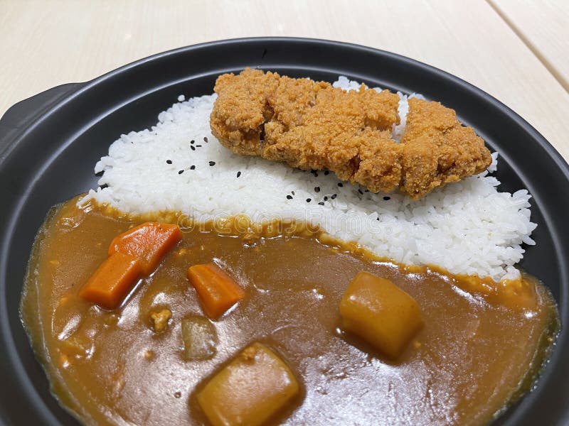 Chicken katsu curry rice stock photo. Image of oriental - 217714528