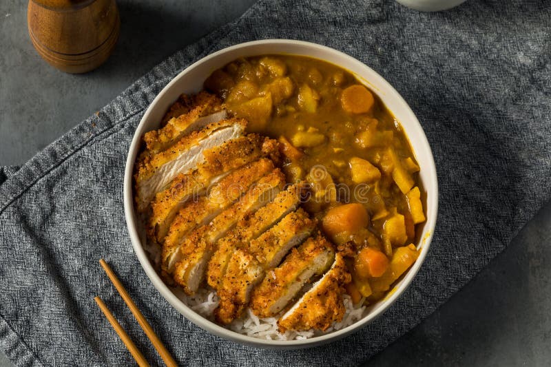 Japanese Chicken Katsu Curry Stew Stock Photo - Image of pork, dinner ...
