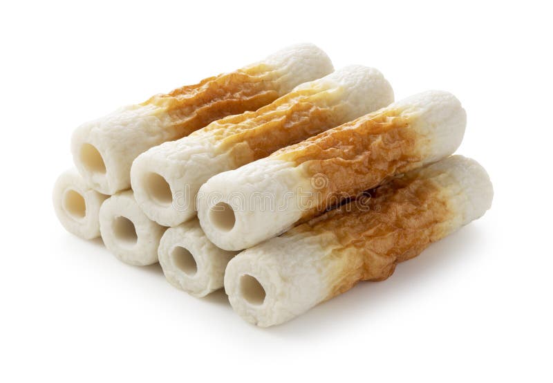 Japanese Chikuwa Placed on a White Background Stock Image - Image of ...
