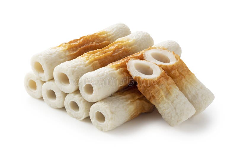 Japanese Chikuwa Placed on a White Background Stock Image - Image of ...