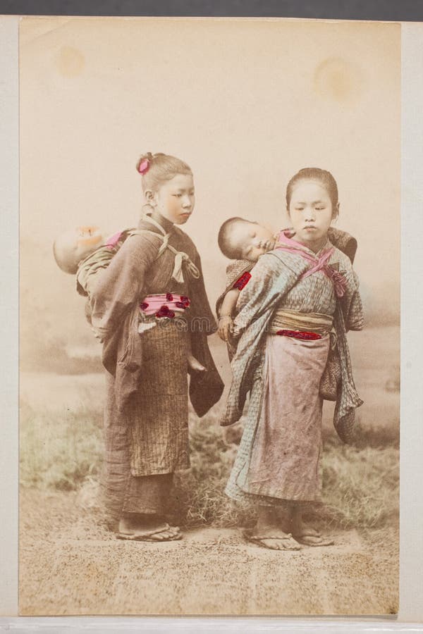 Japanese children stock image. Image of poster, portrait - 222344165