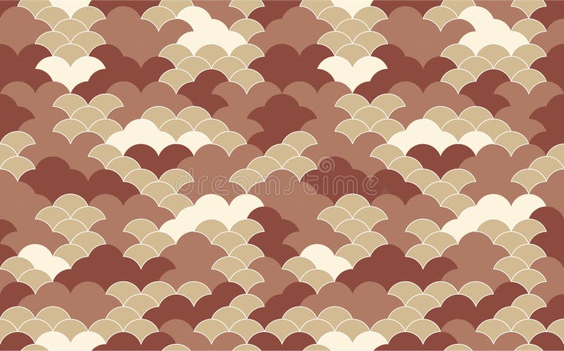 Japanese Circle Cloud Wave Vector Seamless Pattern Stock Vector ...