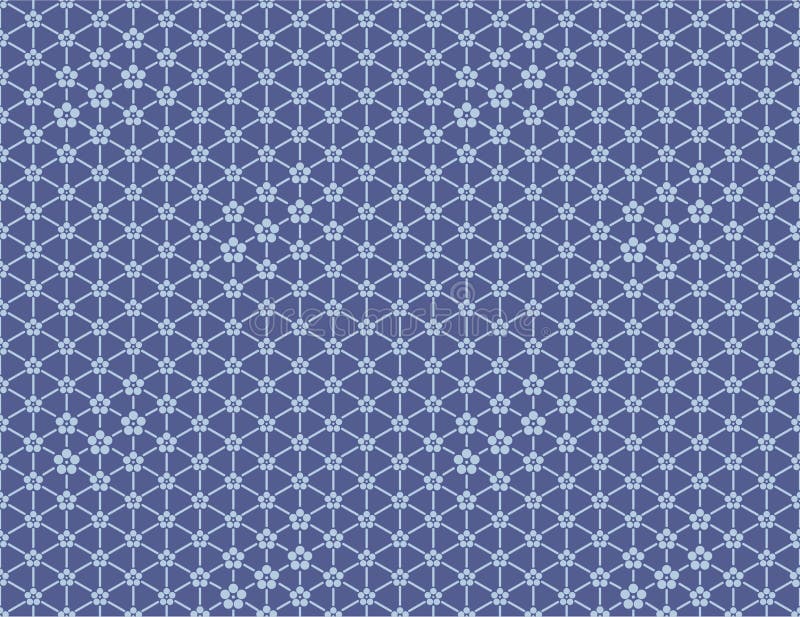 Japanese Circle Flower Diamond Vector Seamless Pattern Stock Vector ...