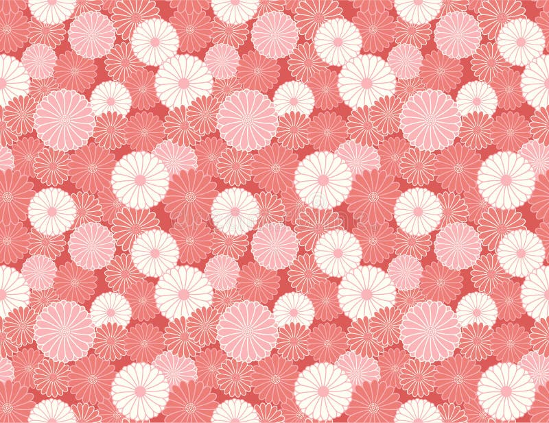 Japanese Circle Flower Pattern Stock Vector - Illustration of drawing ...