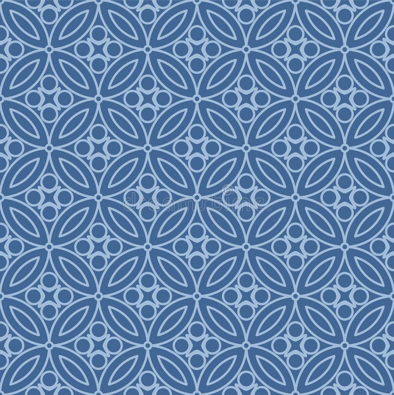 Japanese Circle Petal Vector Seamless Pattern Stock Vector ...