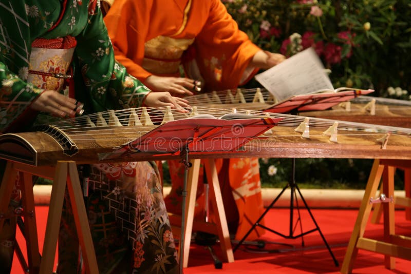 Japanese cithar players stock image. Image of culture - 8367937