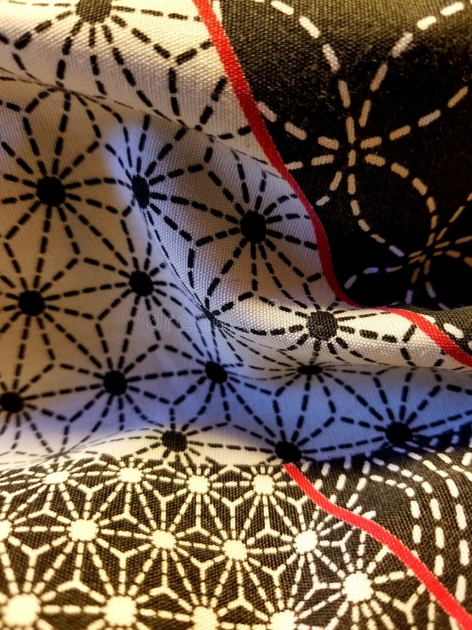 Japanese Cloth Pattern with Dotted Lines Stock Image - Image of pattern ...