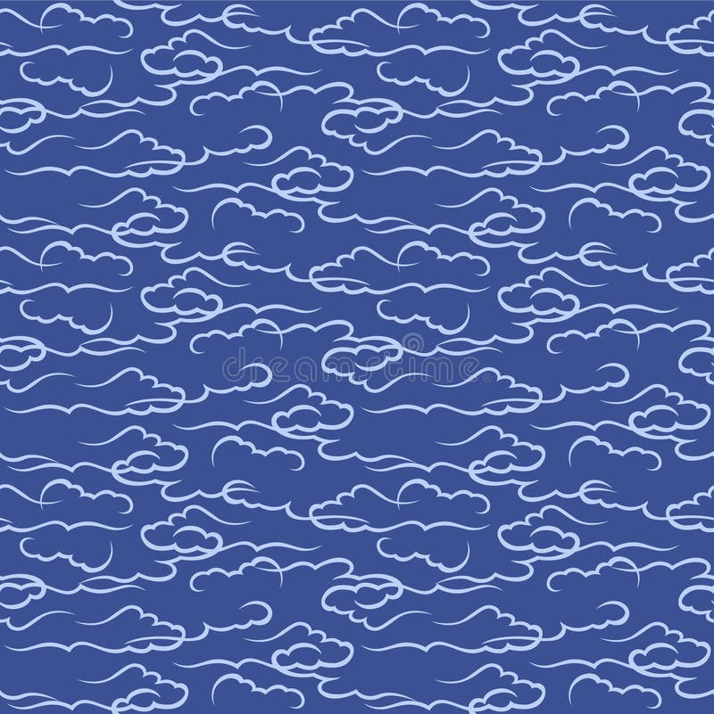 Japanese cloud vector stock illustration. Illustration of pattern ...