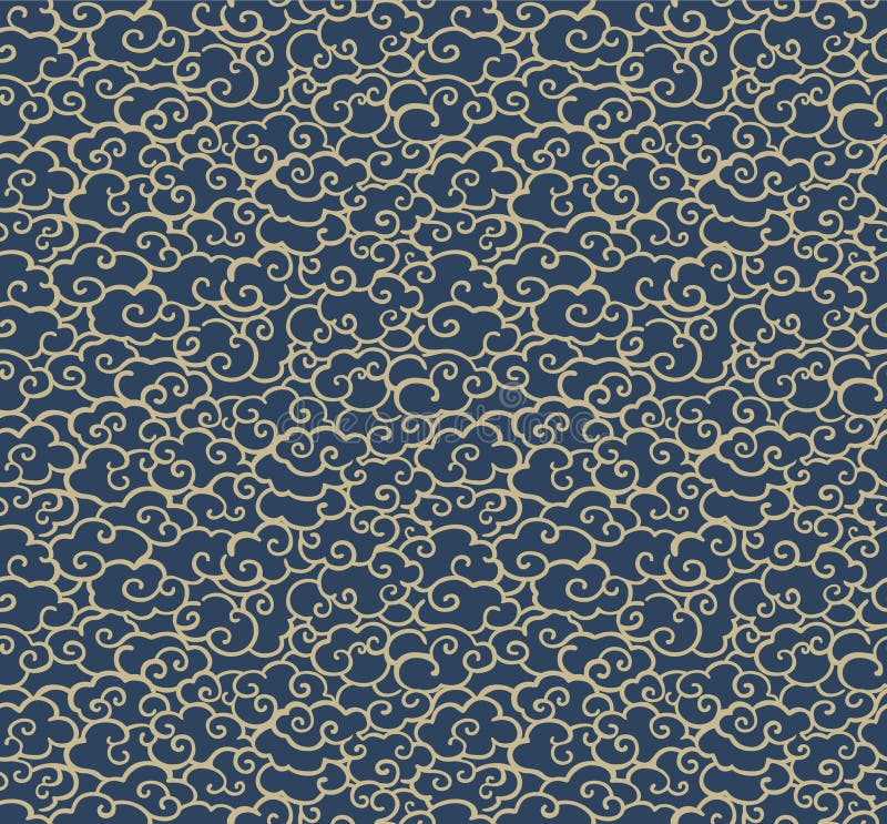 Japanese cloud vector stock illustration. Illustration of pattern ...