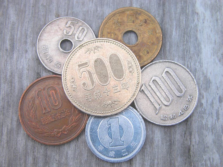 Japanese coins stock image. Image of japanese, cash, japan - 7849