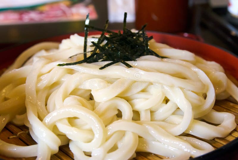 Cold Udon and Tempura Shrimp Set, Japanese Traditional Food Stock Photo ...