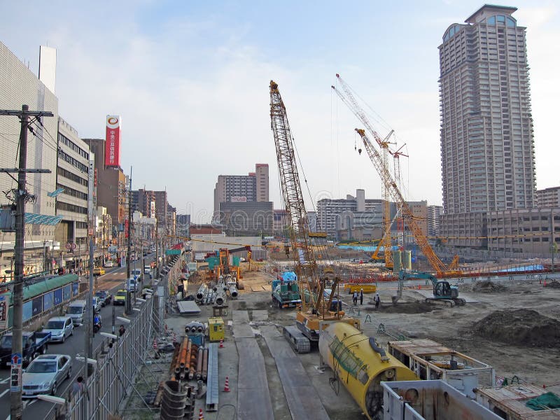 Japanese Construction editorial stock photo. Image of earth - 15078068