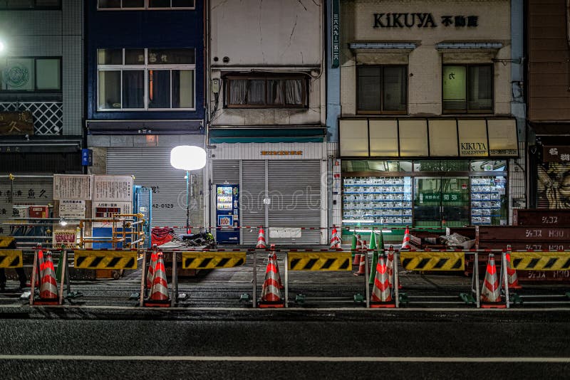 Japanese construction site editorial photo. Image of sites - 261487861