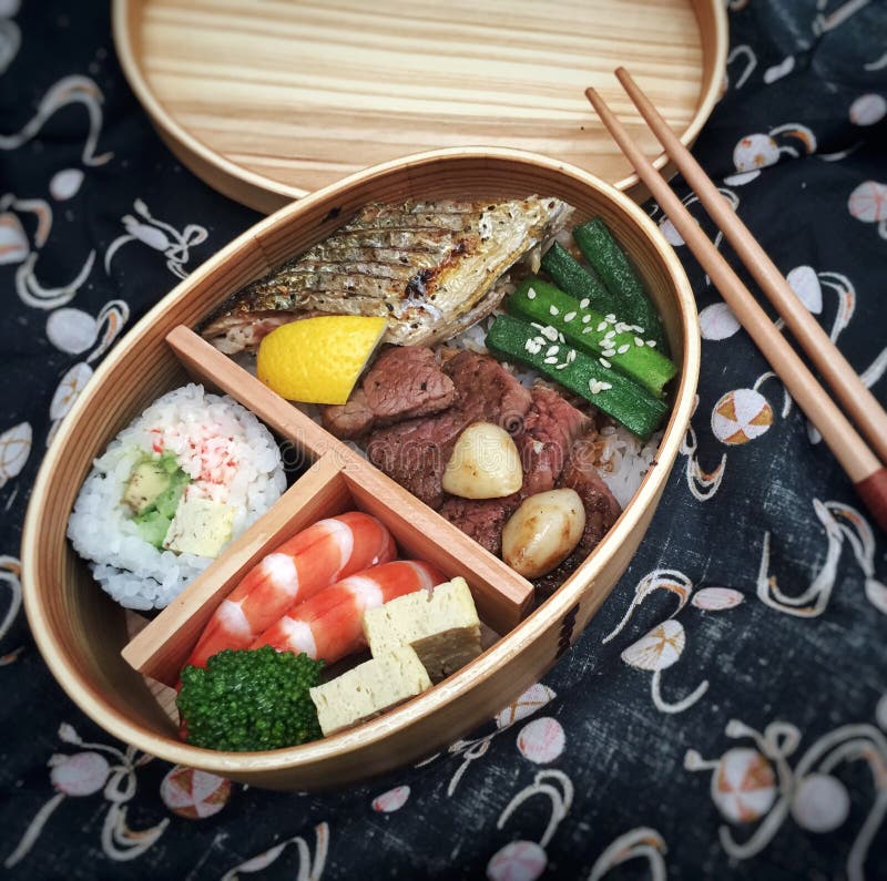 Bento Box. Bento Is Japanese Traditional Takeaway Lunch Box Divided ...