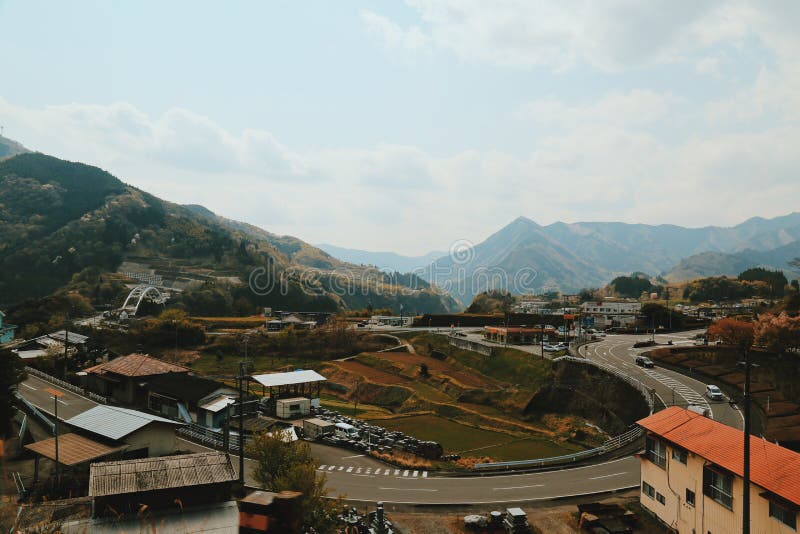 Japanese Countryside Mountain Road Stock Image - Image of asian, slope ...