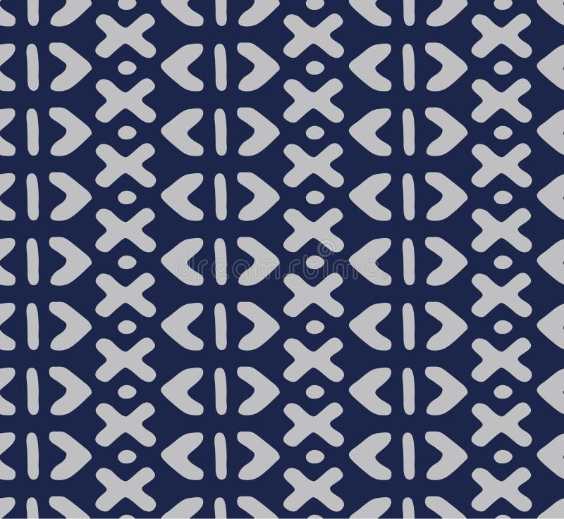 Japanese Cross and Chevron Design Vector Seamless Pattern Stock Vector ...