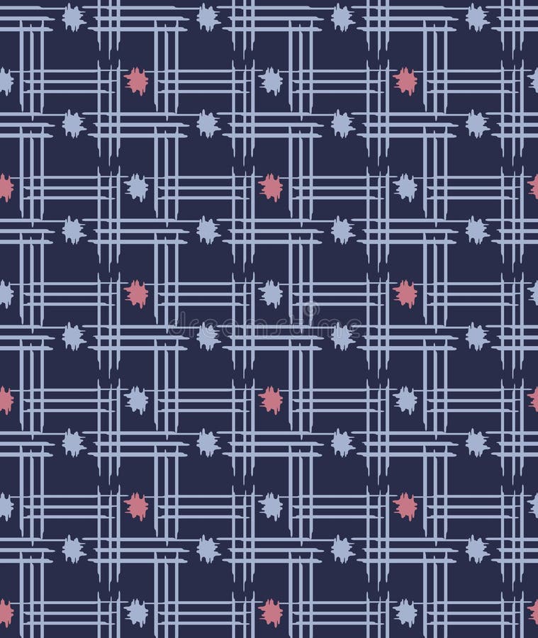 Japanese Cross Hatch and Dot Vector Seamless Pattern Stock Vector ...