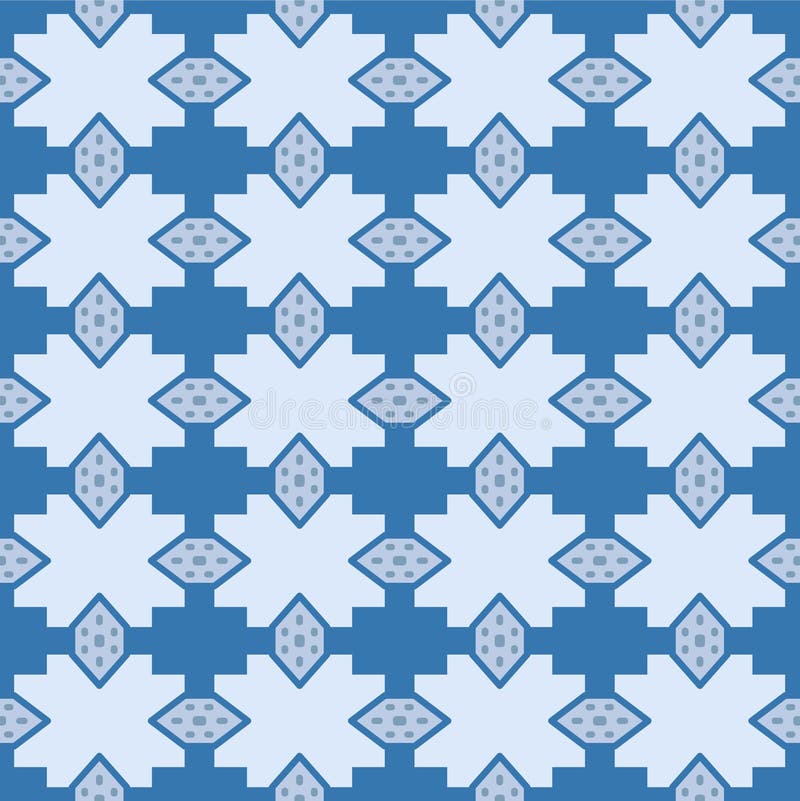 Japanese Cross Shape Checkered Vector Seamless Pattern Stock Vector ...