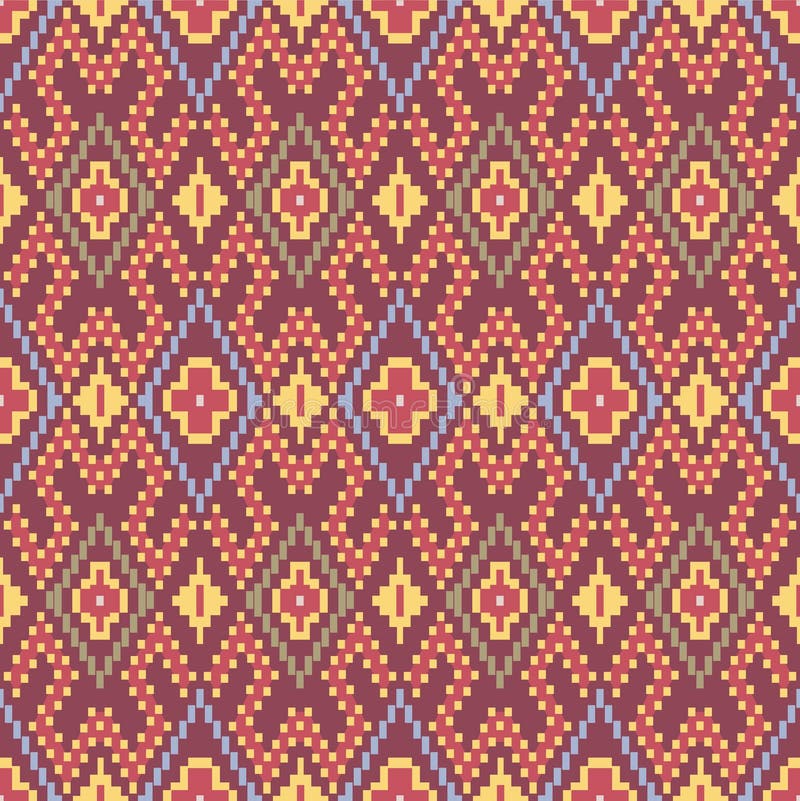 Japanese Cross Shape Diamond Vector Seamless Pattern Stock Vector ...