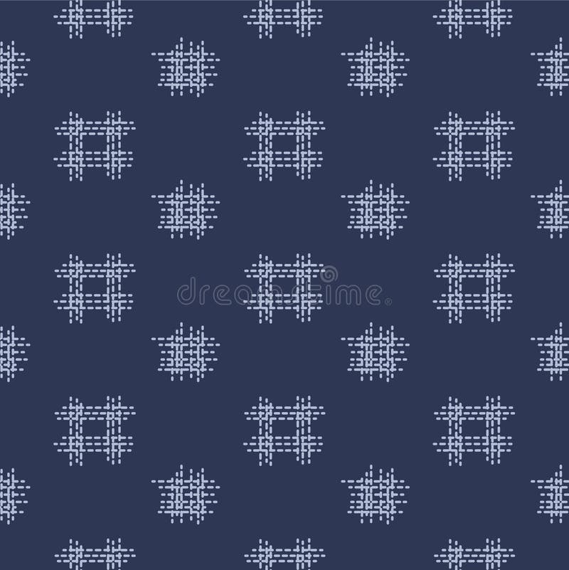 Japanese Cross Shape Stripe Vector Seamless Pattern Stock Illustration ...