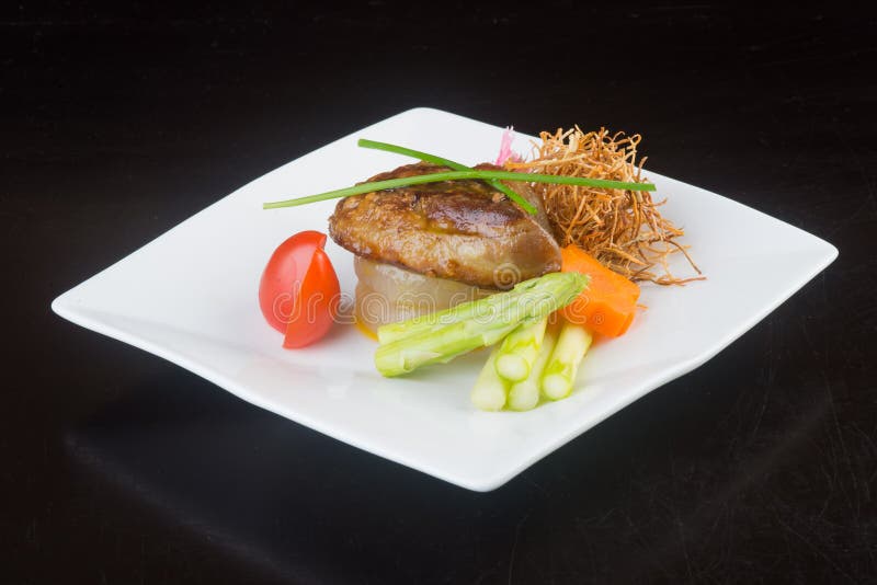 Japanese Cuisine. Beef Cube on the Background Stock Photo - Image of ...