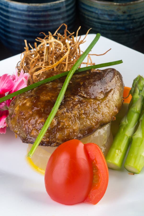 Japanese Cuisine. Beef Cube on the Background Stock Photo - Image of ...