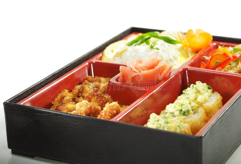 Japanese Cuisine - Bento Lunch Stock Image - Image of delicious, asian ...