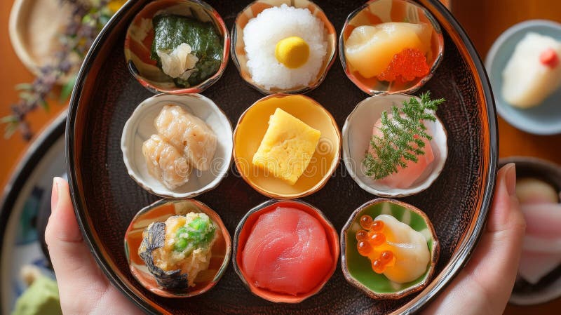 Japanese Cuisine: a Delectable Array of Bites Stock Illustration ...