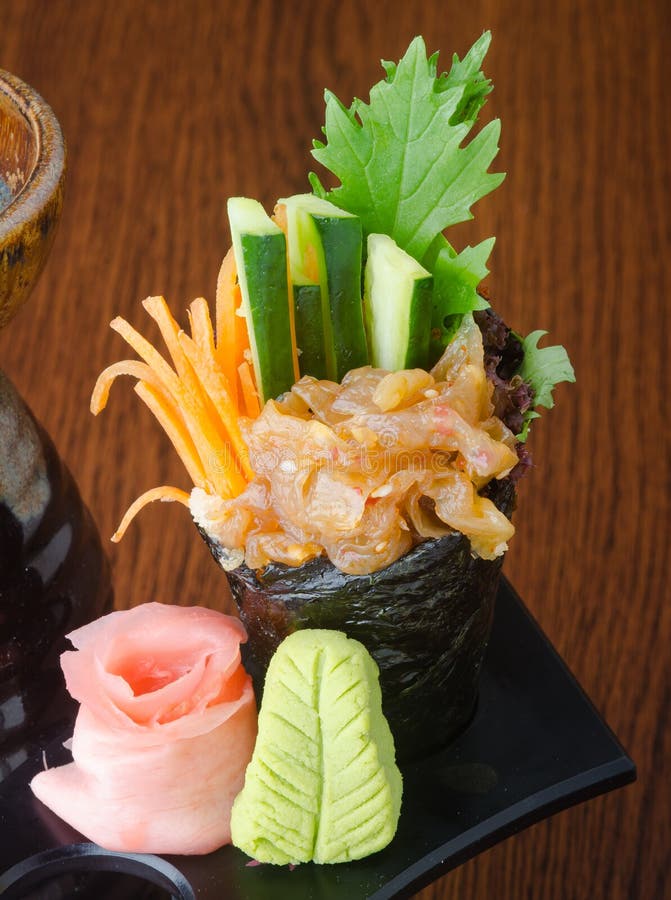 Hand roll stock image. Image of white, meat, asia, tradition - 18287639