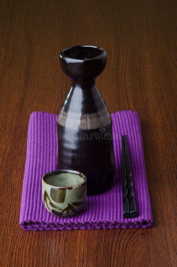 Japanese Sake set stock image. Image of asian, bamboo - 57170191