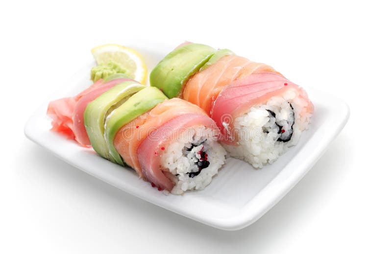 Salmon Roe Roll stock photo. Image of culture, rice, ikura - 12073950