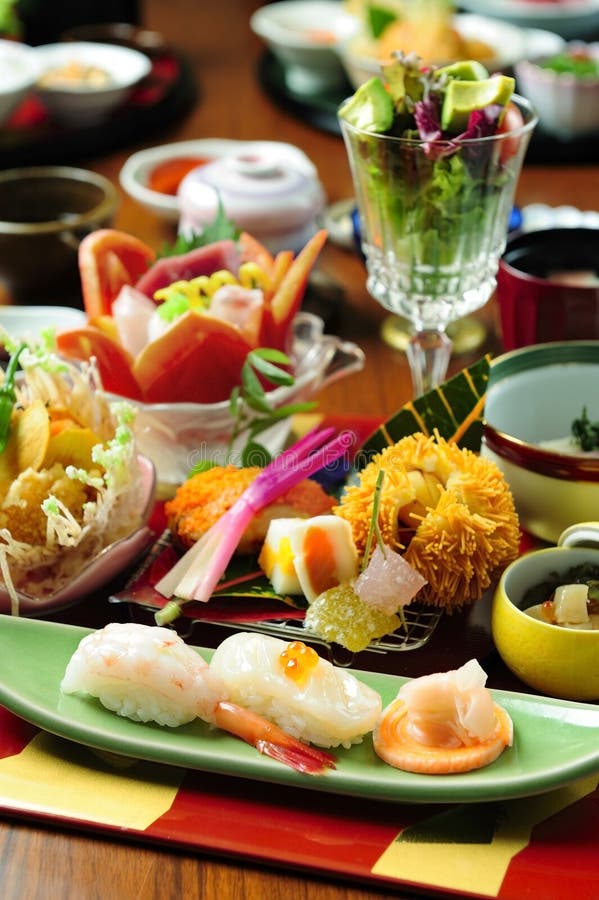 Sushi Japanese bento set stock photo. Image of delicacy - 20791440