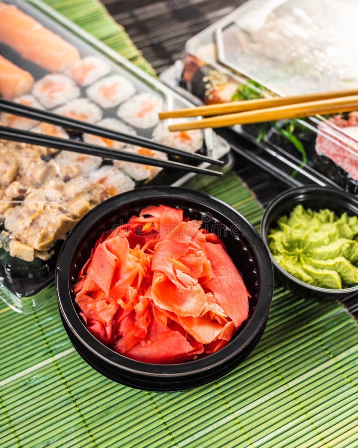Sushi set in package stock image. Image of dinner, gourmet - 117795251