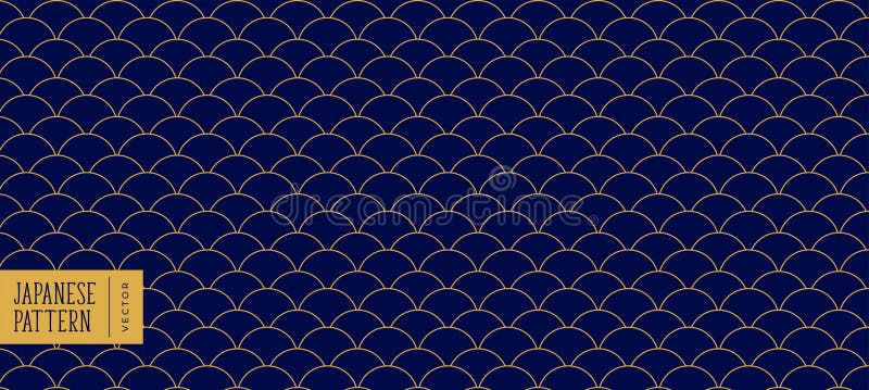 Japanese Cultural Pattern Banner with Flowing Water Design Stock Vector ...