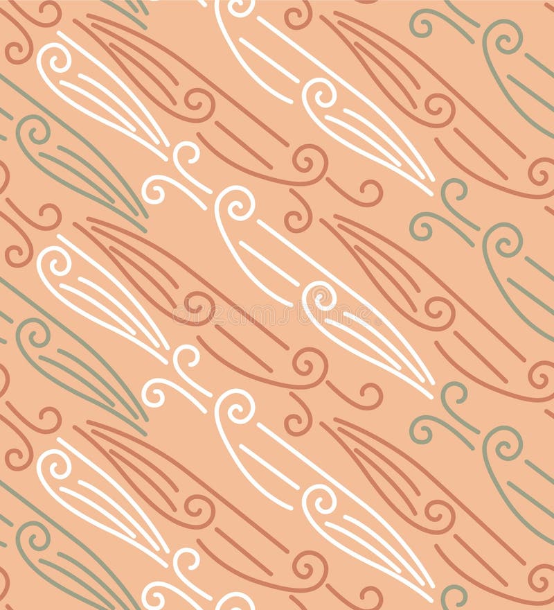 Japanese Curl Wave Line Vector Seamless Pattern Stock Illustration ...