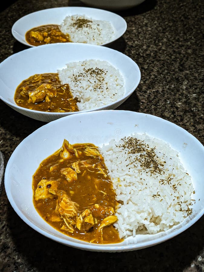 Japanese Curry Chicken Rice Stock Image - Image of meat, rice: 261929977