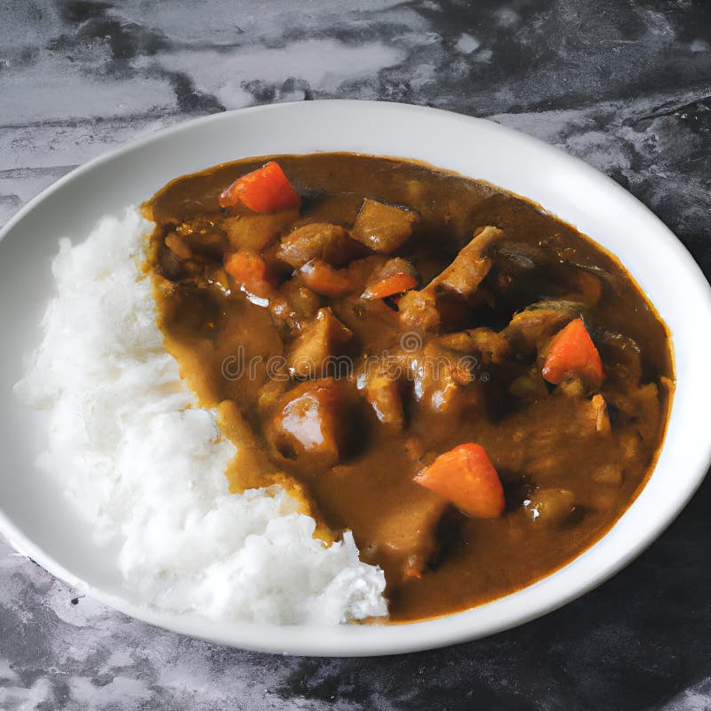 Japanese Curry rice stock illustration. Illustration of dish - 303868554 Japanese Curry rice stock illustration. Illustration of dish - 303868554