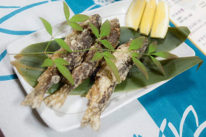 Japanese Deep Fried Fish Called Iwana Stock Photo - Image of delicious ...