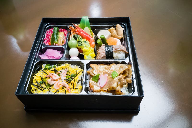 Japanese Delivery Lunch Box for Convenience Dining Stock Photo - Image ...