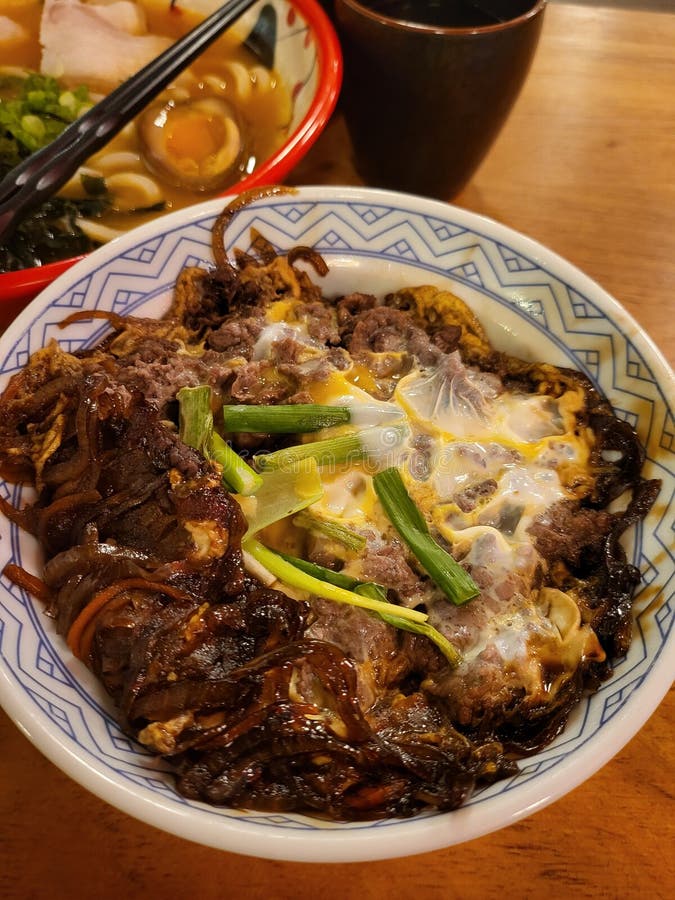 Japanese dish Gyu don stock image. Image of cuisine - 251638621